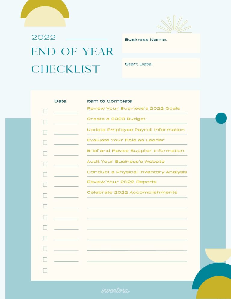 End of Year Checklist for Handmade Businesses - Inventora
