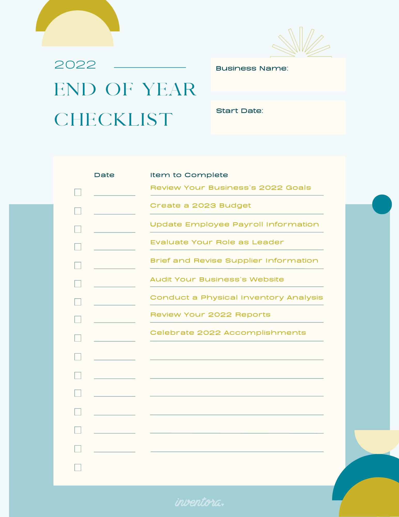 End of Year Checklist for Handmade Businesses - Inventora